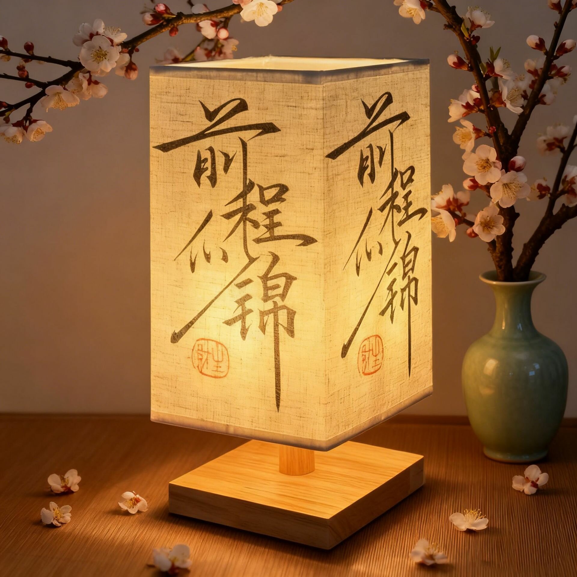 Горячая продажа настольной лампы в китайском стиле, украшение с древней каллиграфией, подарок на день рождения, декор для спальни, прикроватная лампа, настольная декорация, атмосферный ночник