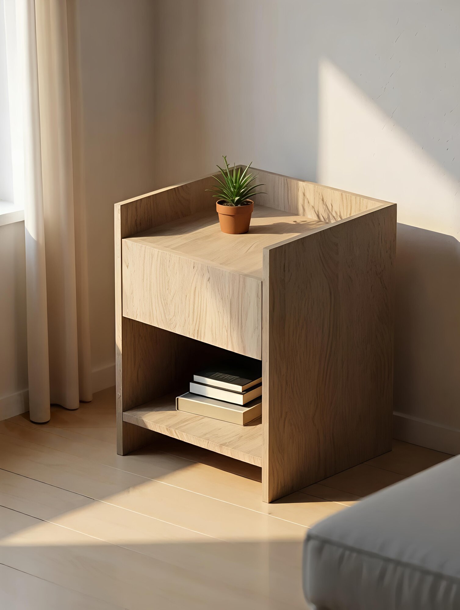 Тумба прикроватная дуб сонома