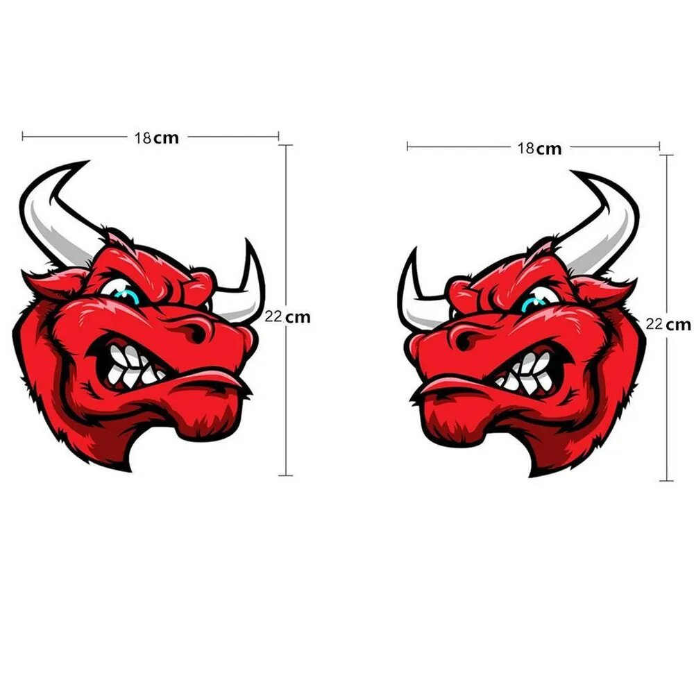 Наклейки Red Bull для украшения дверей автомобиля, аксессуары для модификации ПВХ-наклеек Angry Bull