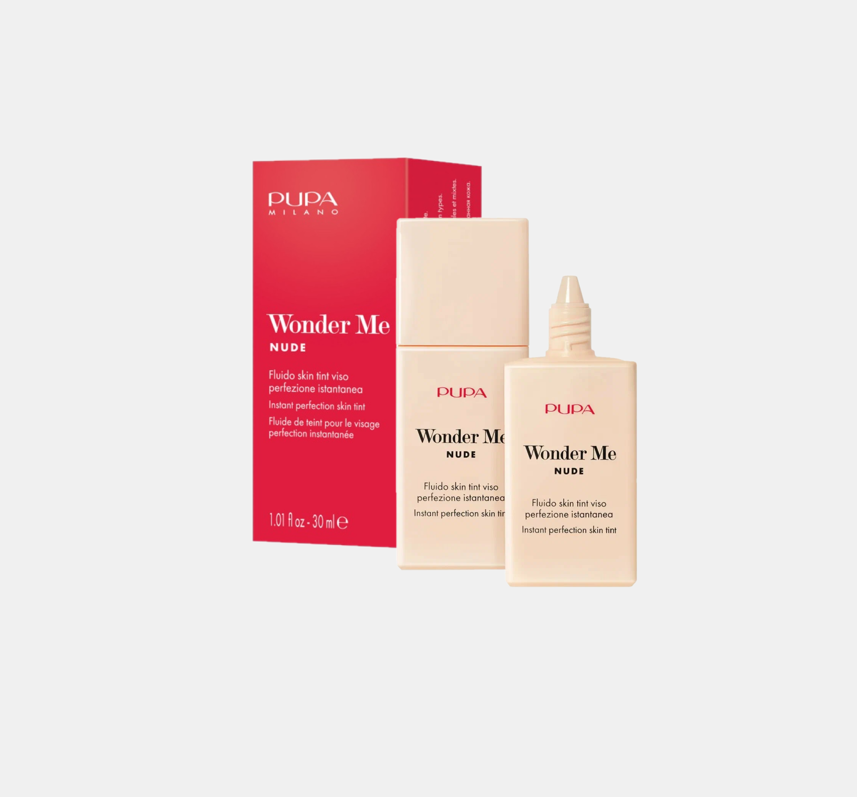 PUPA Тональная основа Skin Tint для лица WONDER ME NUDE тон 010 Фарфор