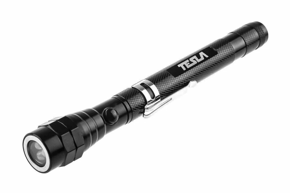 Телескопический ручной фонарь TESLA TFL, с магнитом, длина 170-570мм