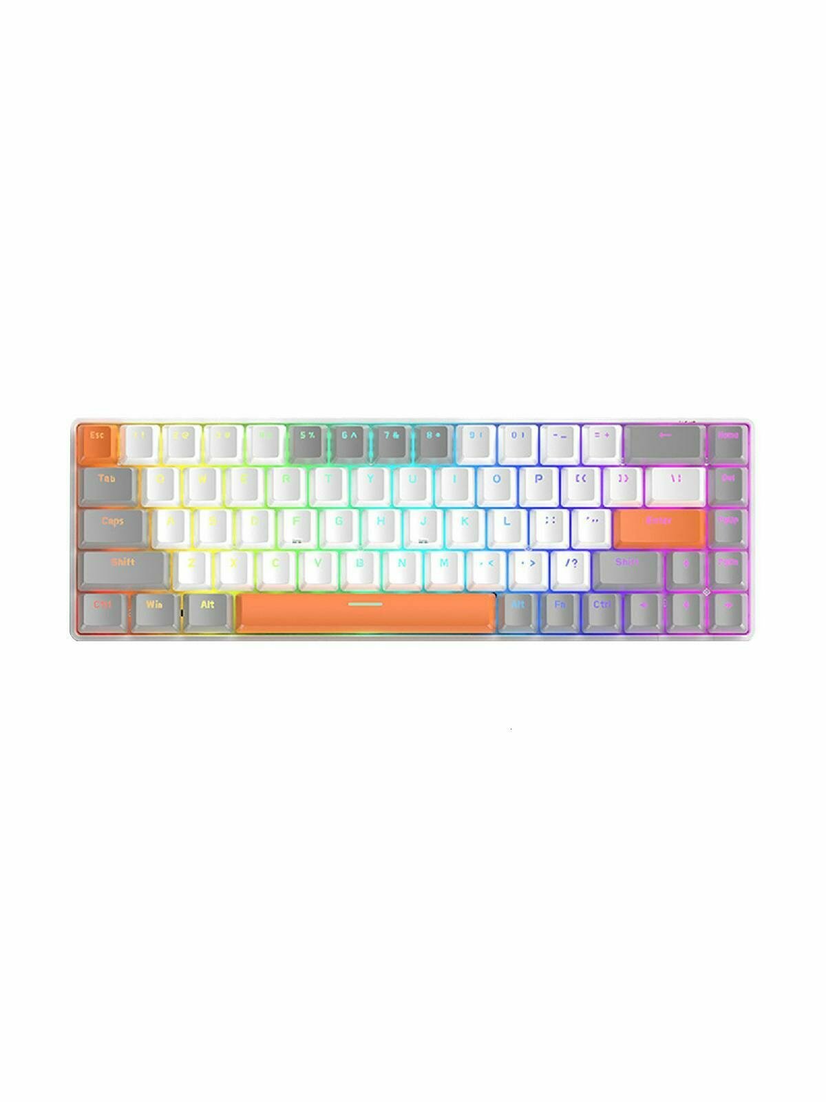 1 x Проводная механическая клавиатура T8RGB с разъемом Type-C, 68 клавиш — синий переключатель — версия Bee Edition