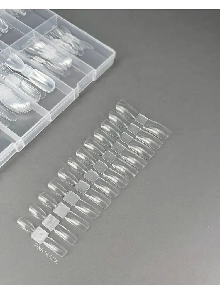 PiNK HOUSE Формы для наращивания ногтей, верхние двойные квадрат+овал 120 шт.