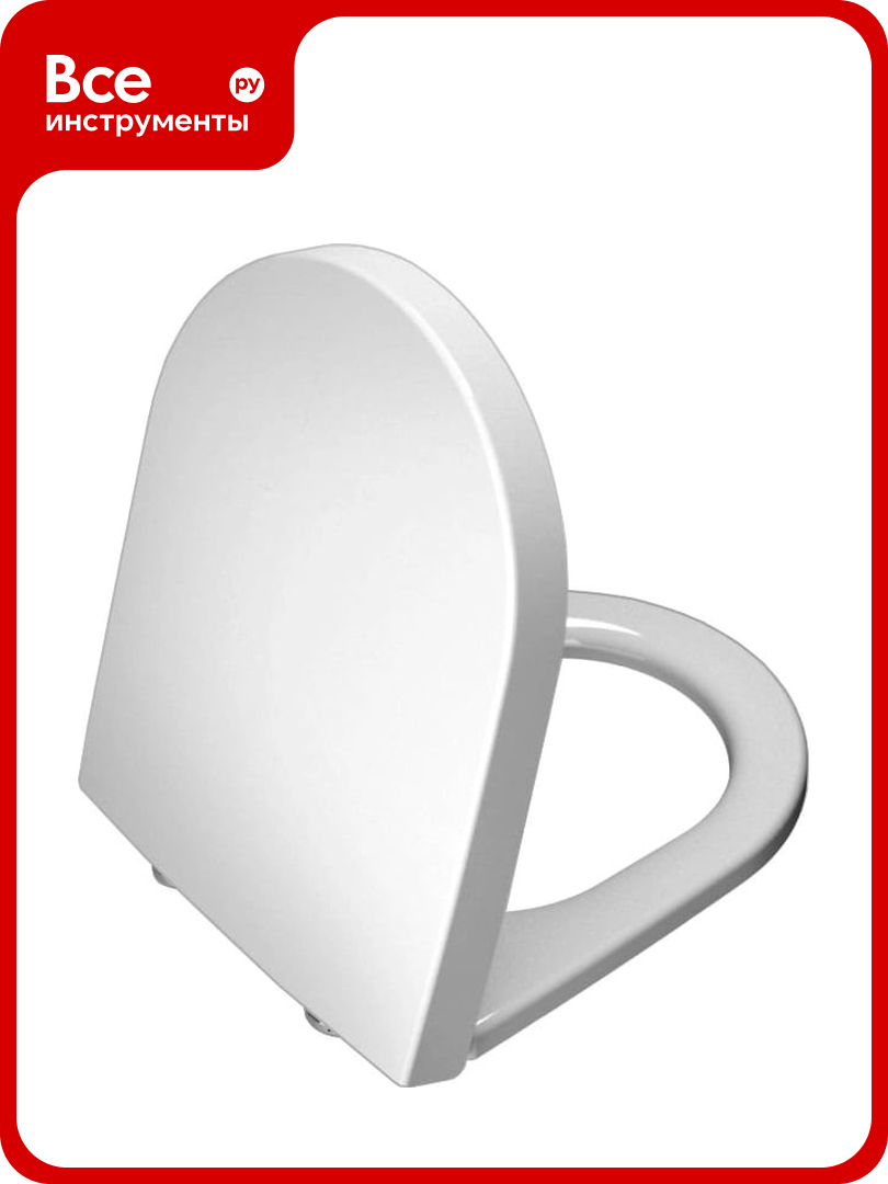 Сиденье для унитаза микролифт VITRA 94-003-009 из дюропласта, овальная форма, белый цвет