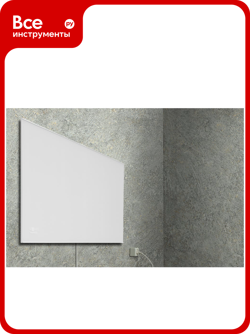 Инфракрасный электрообогреватель теплофон белый Glassar-600 00-00001156