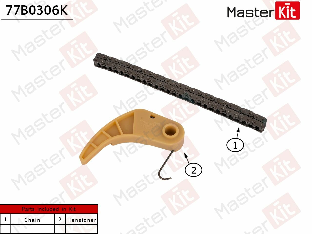 Комплект цепи масляного насоса HYUNDAI/KIA G6DJ MasterKit 77B0306K