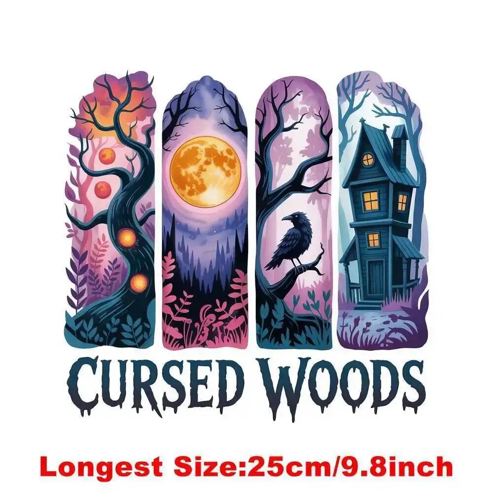 Мультфильм Хэллоуин призрак черный кот переводные нашивки для одежды аппликации DIY моющиеся футболки уровня A термонаклейки