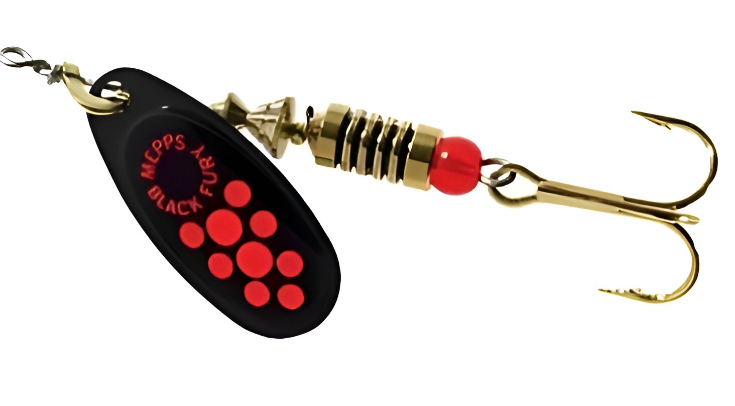 Блесна вращающаяся Mepps "BLACK FURY", 4, Black/Orange, 1 шт.