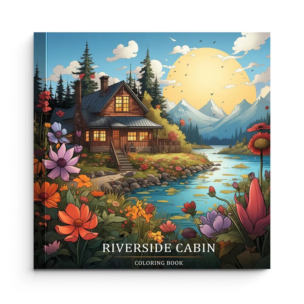 Книжка-раскраска в Деревянный дом, Альбом для рисования Деревянный дом, высокое качество Книга каракулей20 см*20 см, подходит для раскрашивания как взрослыми, так и детьми