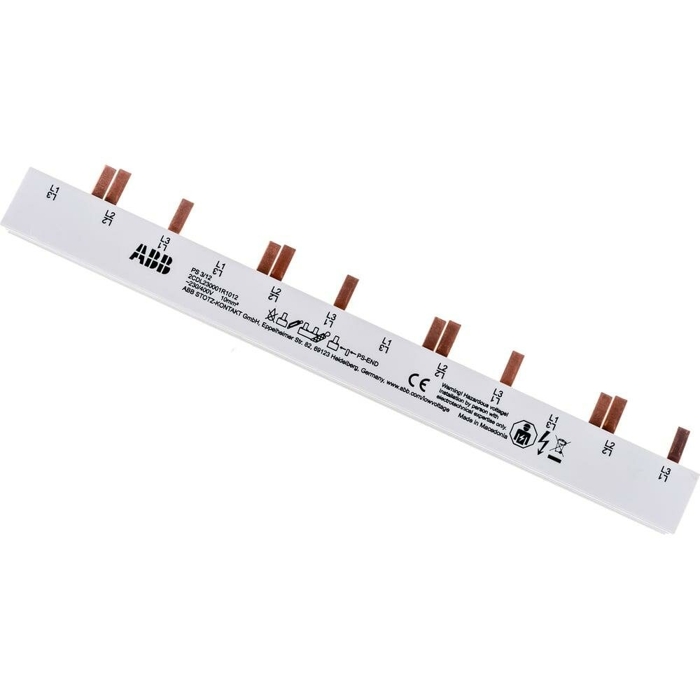 3-фазная шина ABB PS3/12 12 модулей, 63А 2CDL230001R1012