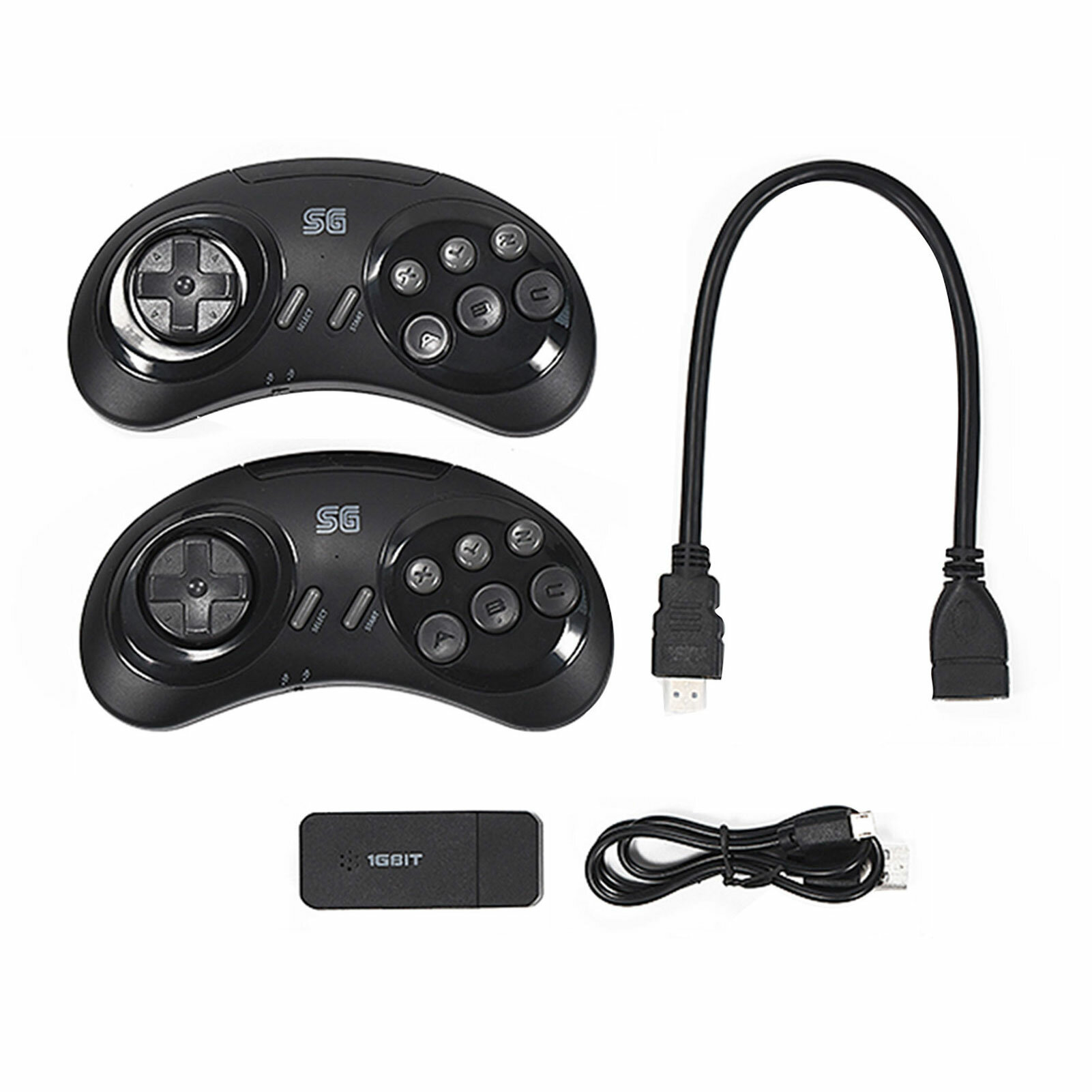 Замена игрового стикера с картой памяти и 2 беспроводными контроллерами 16-бит MD для Sega, более 900 игр, поддержка загрузки игр