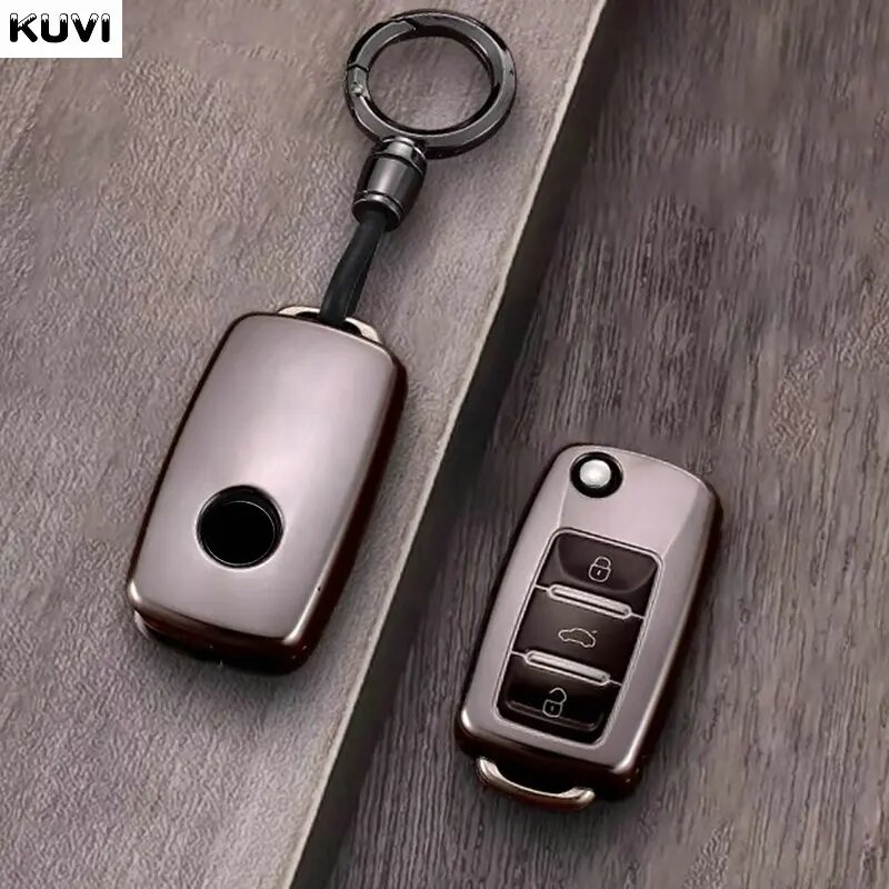 Чехол для ключа VW Skoda Seat Grey with keychain