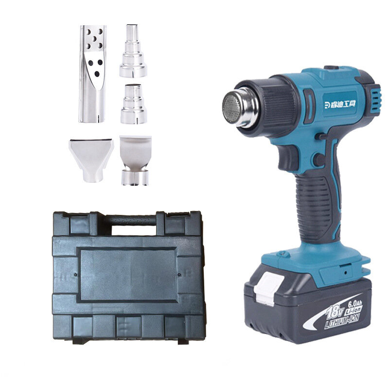 Тепловая пушка Makita с литиевой батареей, цифровым дисплеем, регулируемой температурой, маленькая беспроводная пластиковая перезаряжаемая паяльная пушка высокой мощности