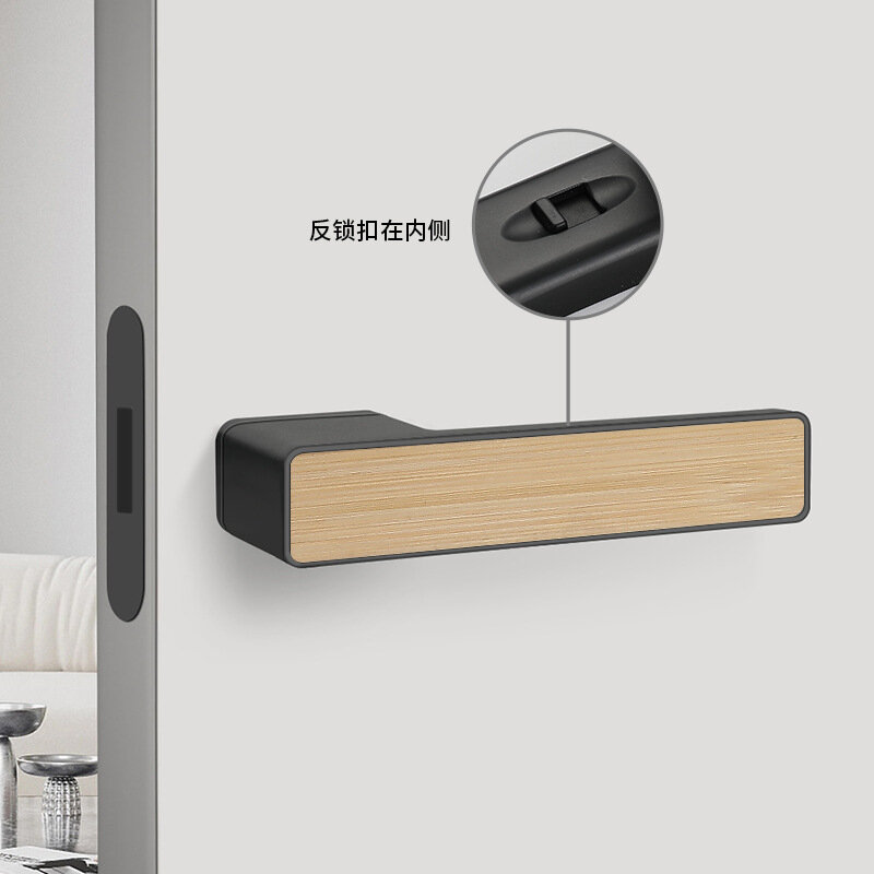 Минималистичный магнитный бесшумный экологичный дверной замок, дверной замок для спальни, интегрированный замок, дверной замок для внутреннего помещения, комплект дверного замка for the bathroom