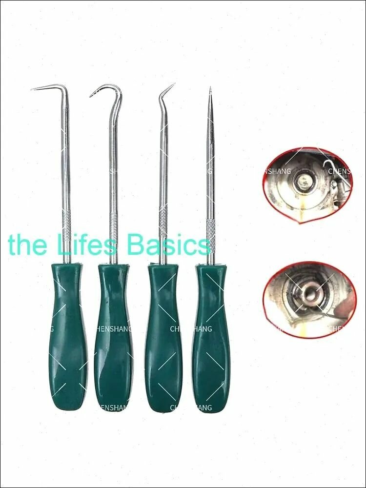 Набор крючков для снятия сальников уплотнительных колец / Отвертка крючок