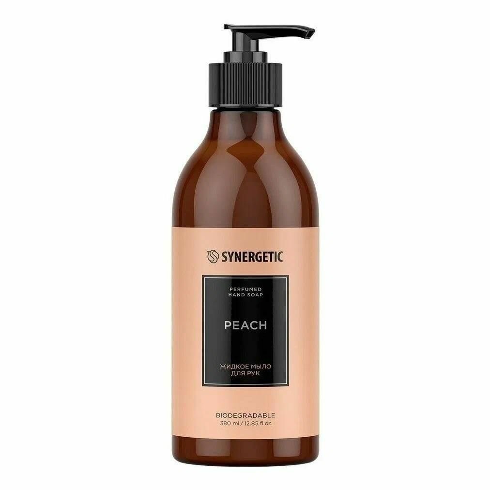 Мыло жидкое Synergetic для рук, парфюмированное Peach, 380 мл