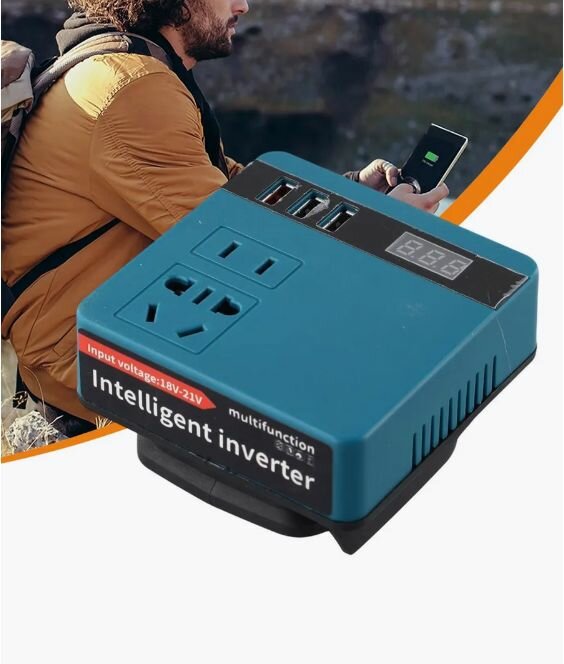 Инвертор для литиевых батарей инвертор Makita с 21 В до 220 В переменного тока