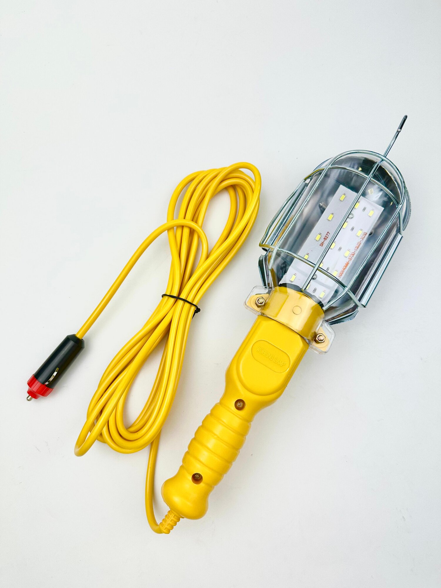 Светильник-Переноска светодиодная 15 LED гаражная, Лампа переносная 5 м от прикуривателя