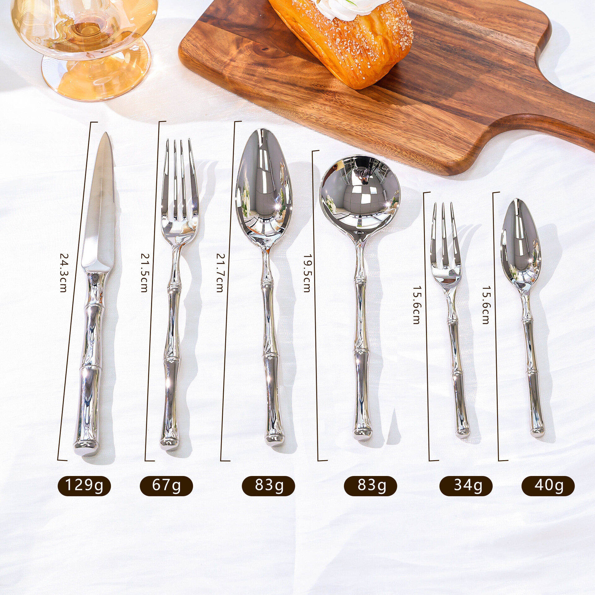 Высококачественный набор столовых приборов из кованой нержавеющей стали 304 для дома и отеля, легкая роскошь с чувством изысканности, западный нож, вилка и ложка