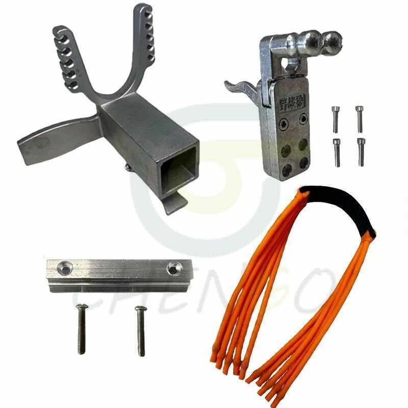 Механическая рогатка для литья из нержавеющей стали 304 DIY Аксессуары, Спусковой механизм скользящего модуля, Прочная резиновая лента, аксессуары для рогатки