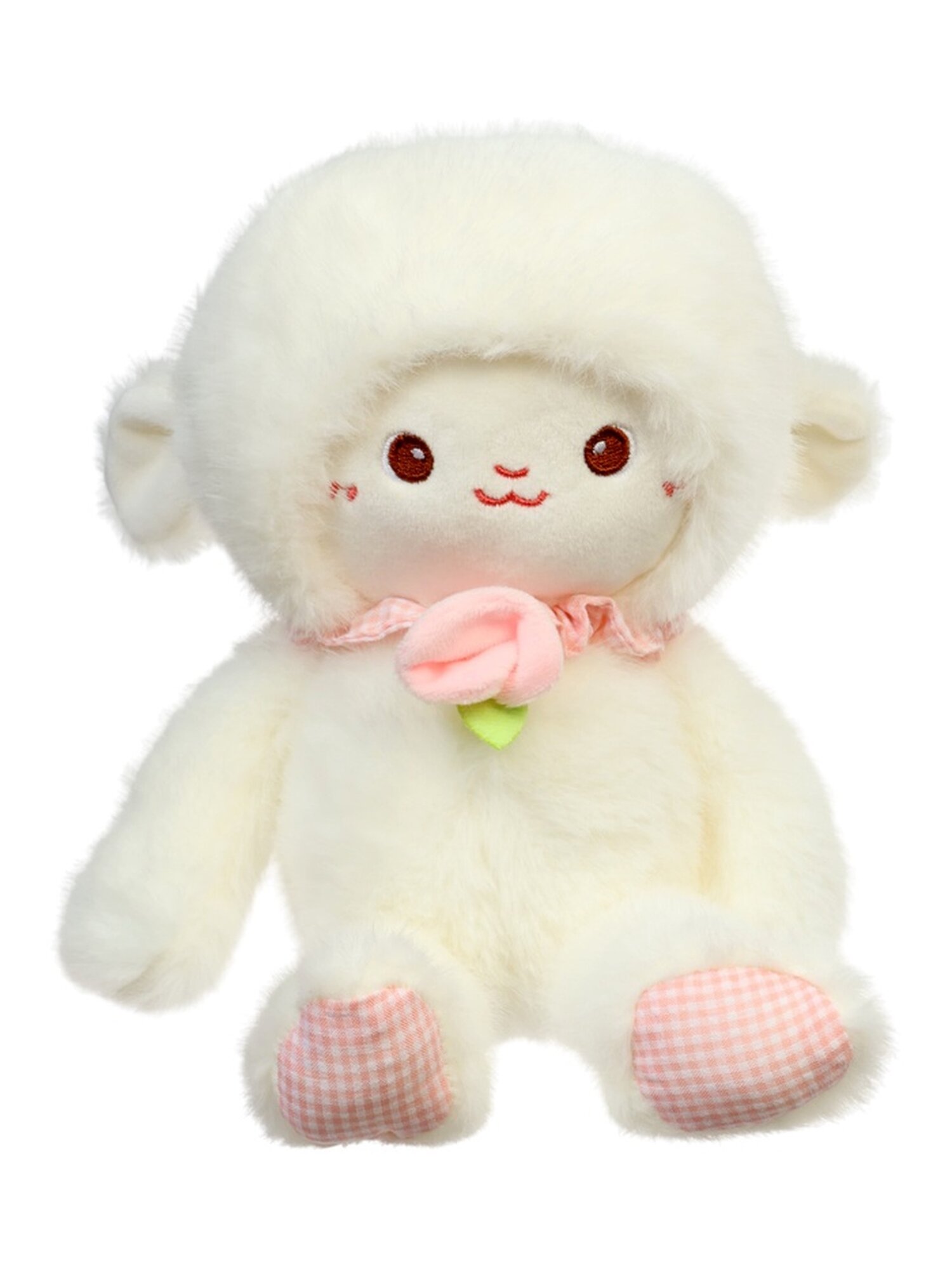 Мягкая игрушка Овечка Сима-Ленд, текстиль, синтепон, 25см, цвет белый