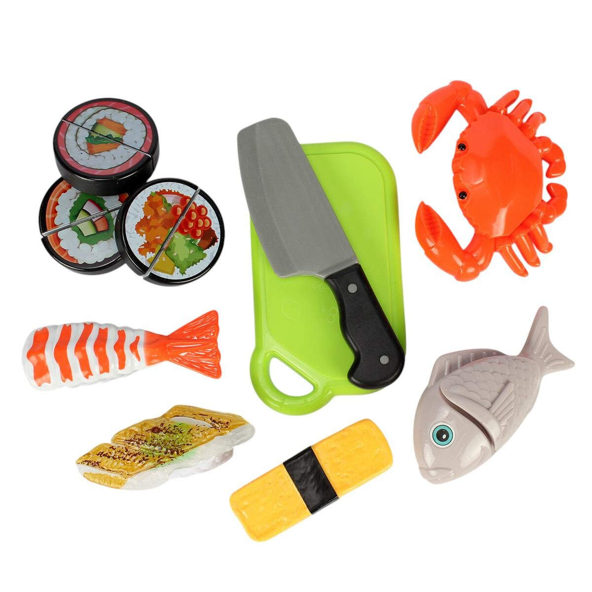 Набор игрушечных продуктов 'Kitchen Cutting Games', 10 предметов, пластик, для детей 3+