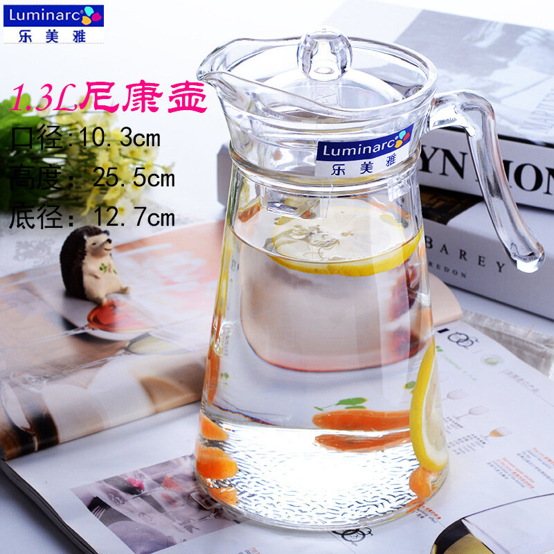 Горячая распродажаСтеклянный чайник Lemeiya, холодный водяной чайник, утолщенный, прозрачный, устойчивый к высоким температурам, чайник для холодной воды, ресторанный чайник, чайник с утиным носиком, оптовая продажа