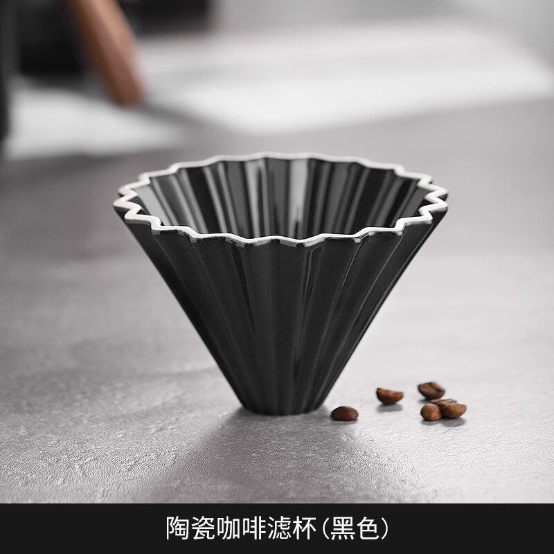 ⭐Керамический дриппер для кофе Bincoo, дриппер оригами, фильтр для кофе, подставка для дриппера из орехового дерева, оборудование для кофе V60⭐