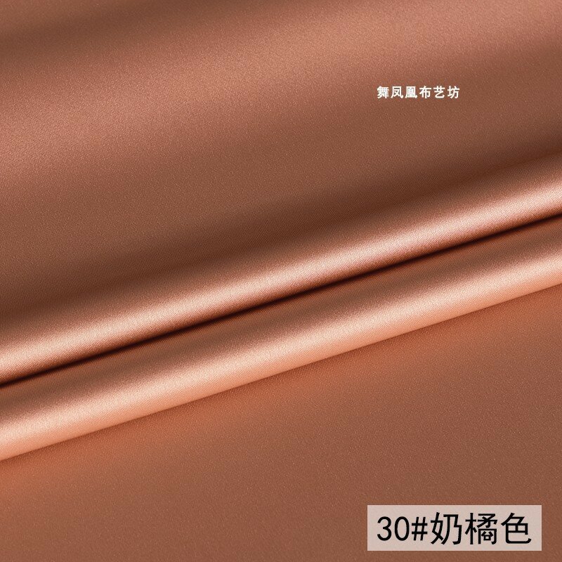 Однотонная двусторонняя ацетатная атласная ткань, глянцевая имитация шелка, дышащая, гладкая ткань для платьев