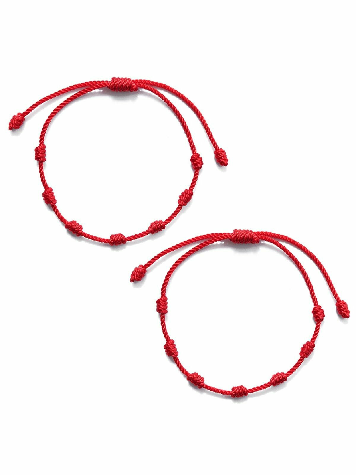 Украшения из красной веревки для рук на 2 натальный год