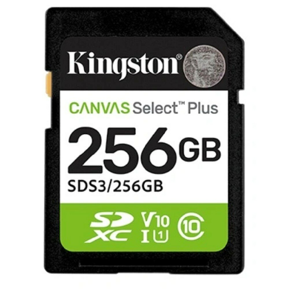 Kingston Карта памяти SecureDigital 256GB Canvas Select Plus Gen3 150MB s C10 UHS-I U1 V10