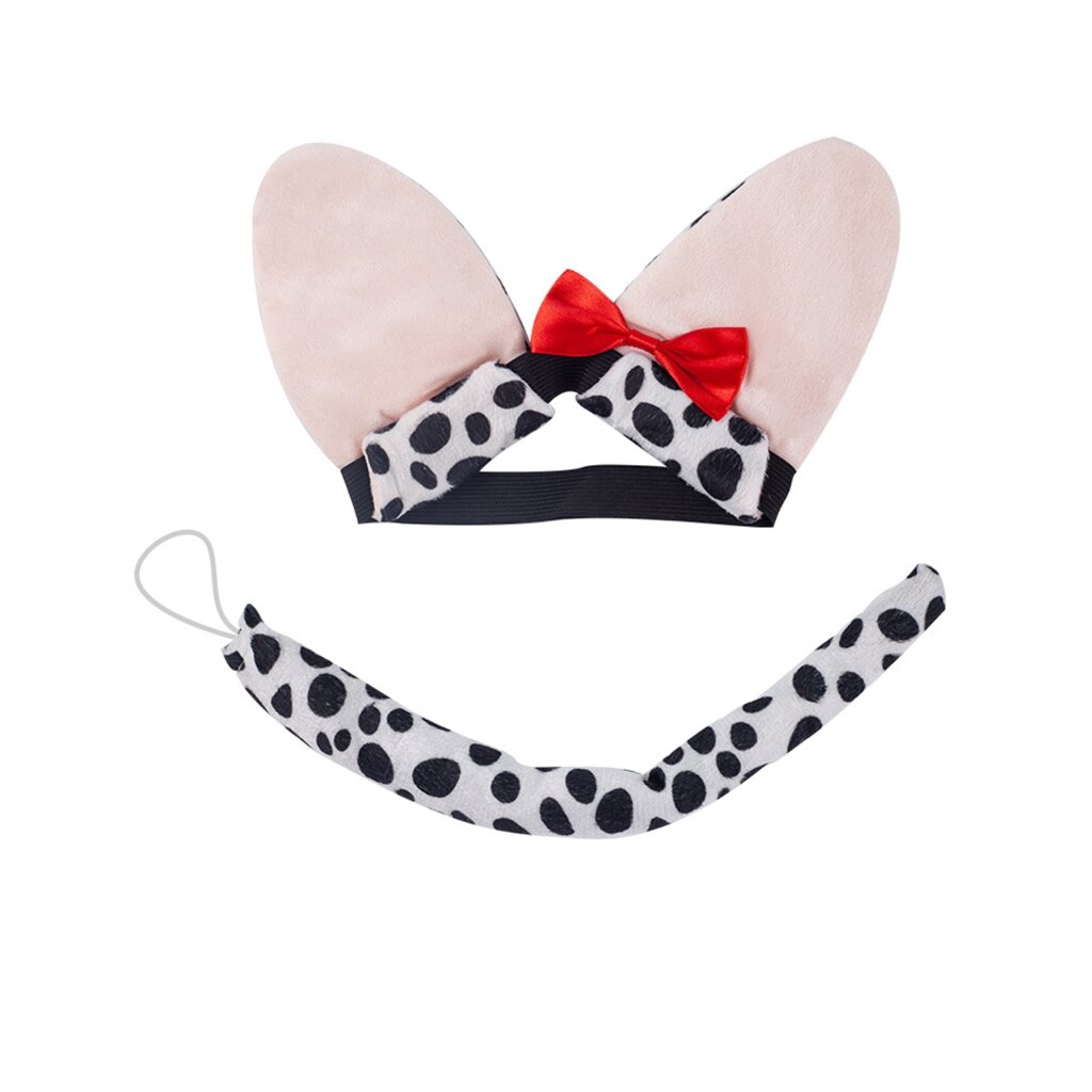 Детский мультяшный набор Dalmatian cos set-собачья шерсть с хвостом