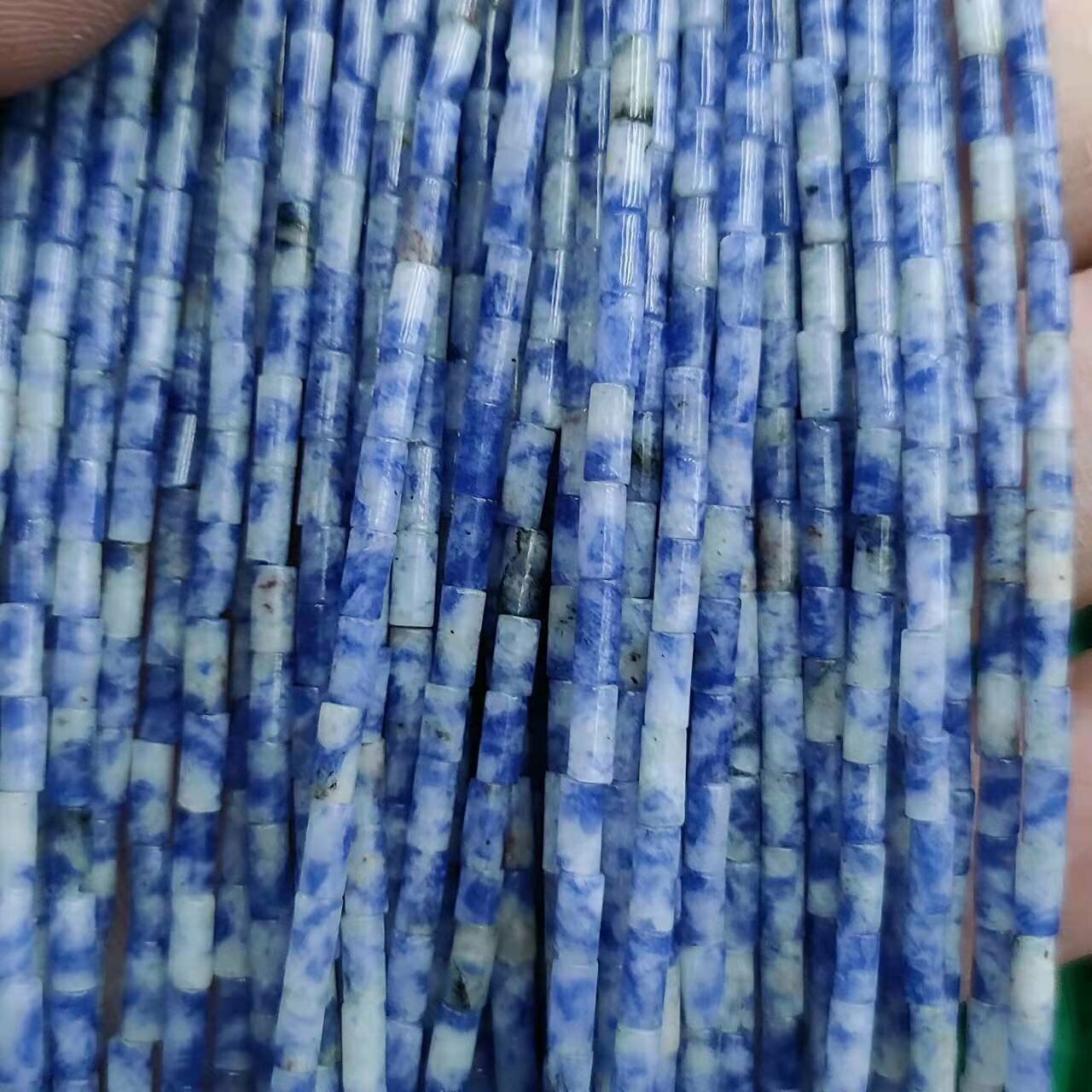 Ювелирные изделия Zhiyue, кристаллические агатовые круглые трубчатые бусины, свободные бусины для DIY, аксессуары для ювелирных изделий, цилиндрические бусины 2x4 мм, прямые поставки от производителя