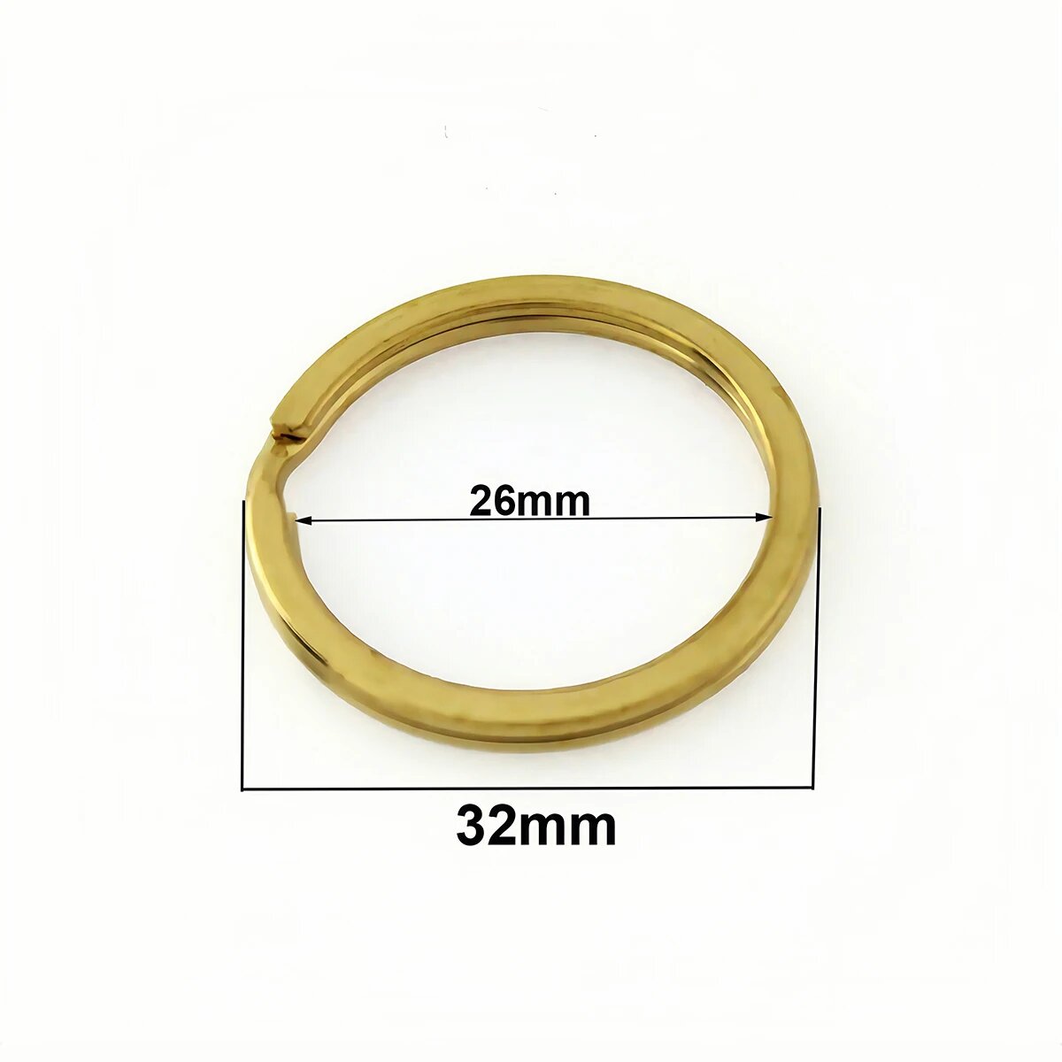 Латунные брелоки V-REX с двойной петлей 15-38 мм 32mm x 5pcs