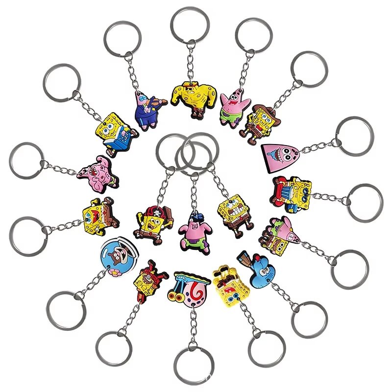 Набор брелоков "Спанч Боб" 10шт, Цвет: 10pcs Keychains