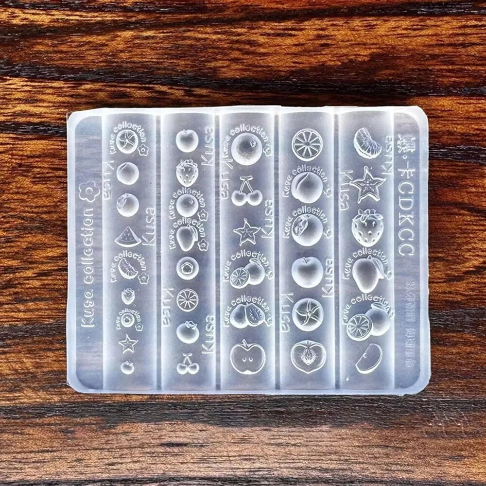 3D-формы для ногтей из силикона в виде фруктов, инструменты для изготовления украшений для ногтей, смола, вишня, яблоко, для самостоятельного маникюра, прозрачные декорации