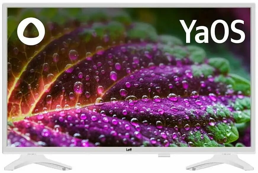 40" Умный телевизор LEFF 40F541T FULL HD, белый, смарт ТВ, YaOS
