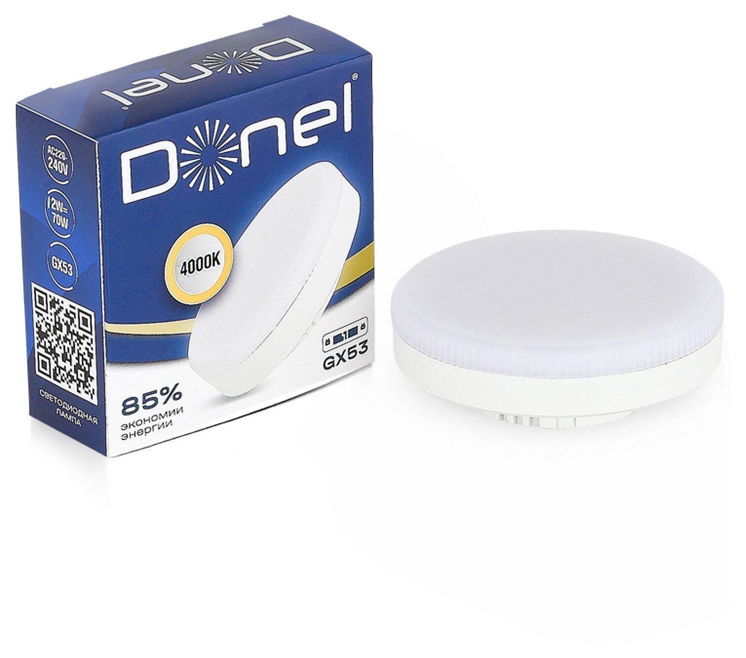 Лампа светодиодная Donel DN03 GX53 12Вт 4000K DN03007N12GX53