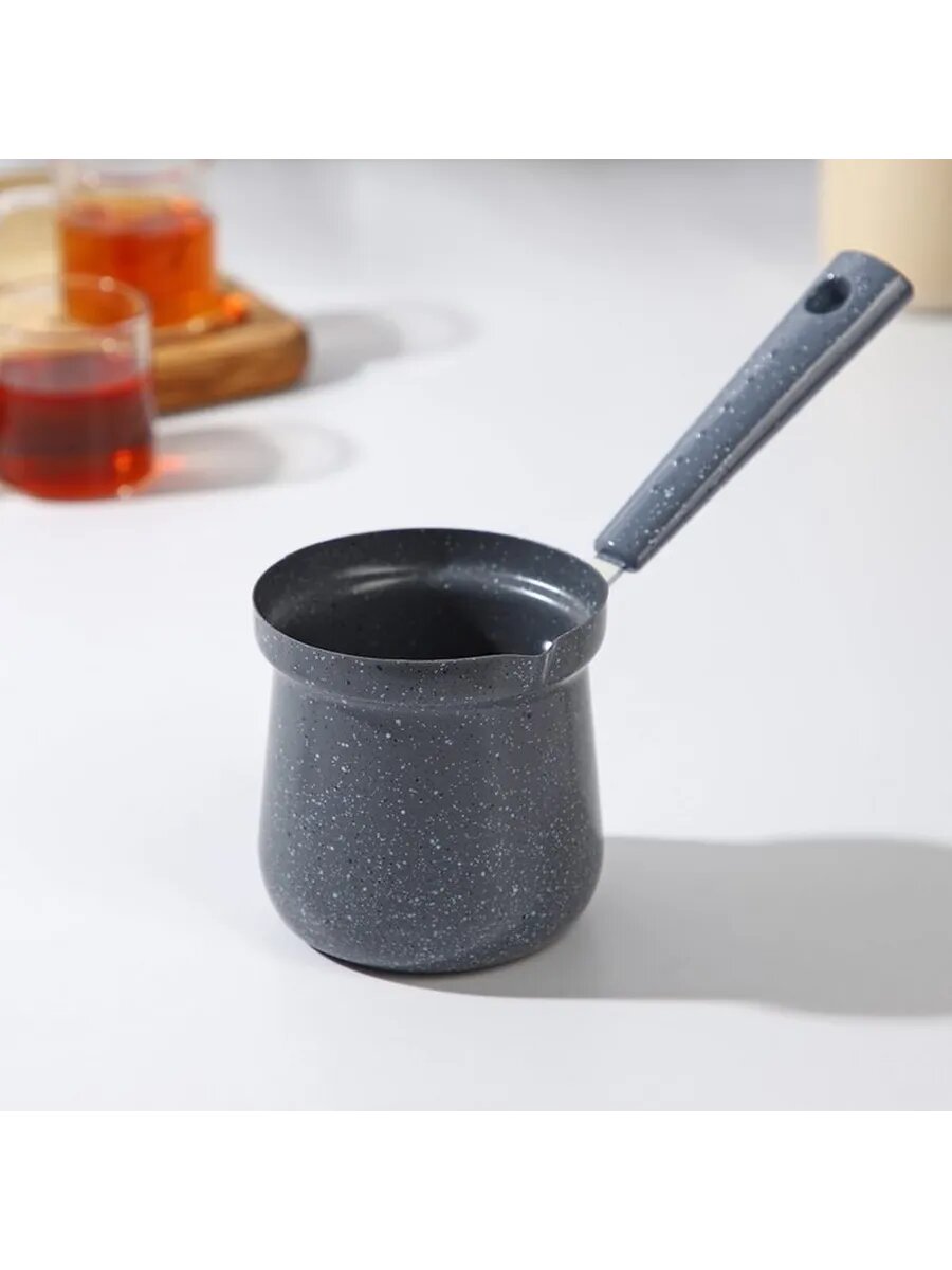 Современная алюминиевая турка с антипригарным покрытием