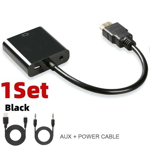 Цифровой-аналоговый преобразователь видео и аудио, кабель HDMI-VGA для Xbox 360, PS4, ПК, ноутбука, ТВ-приставки