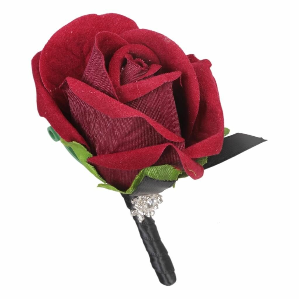 Искусственный бутоньерка, красный
