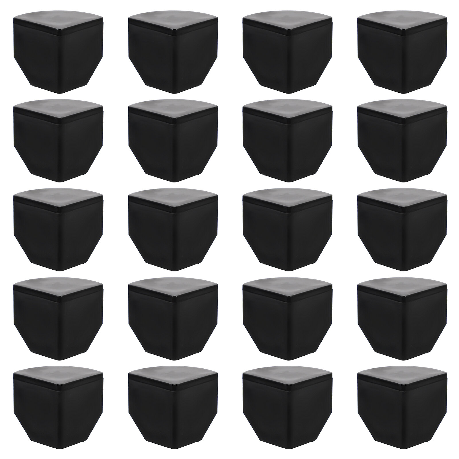 Черные пластиковые фиксаторы для кубических стеллажей, 20 деталей, для хранения в шкафу