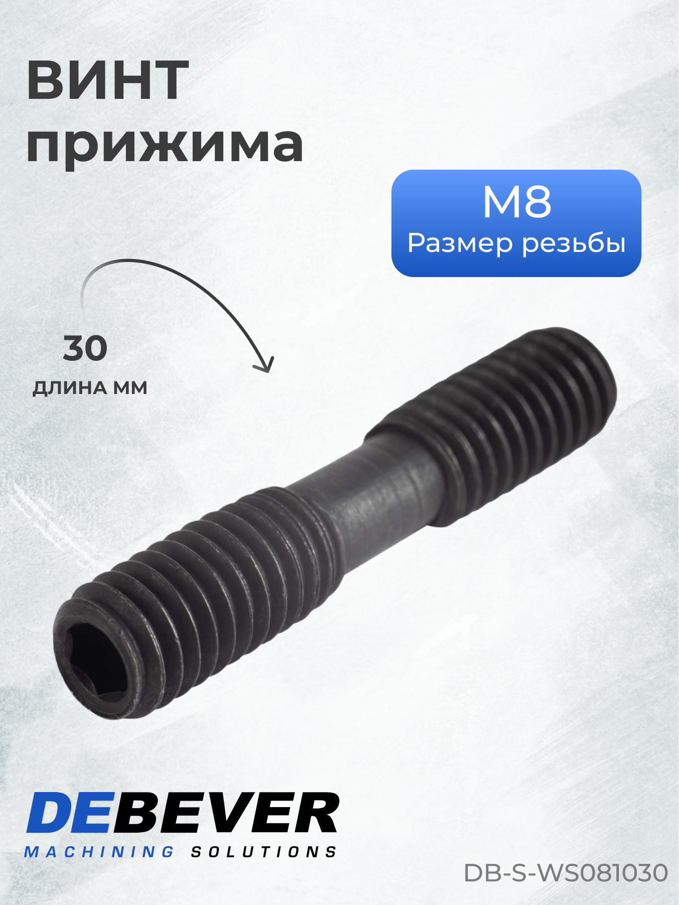 Debever Machining Solutions Винт прижима WS081030, серия Standard DB-S-WS081030