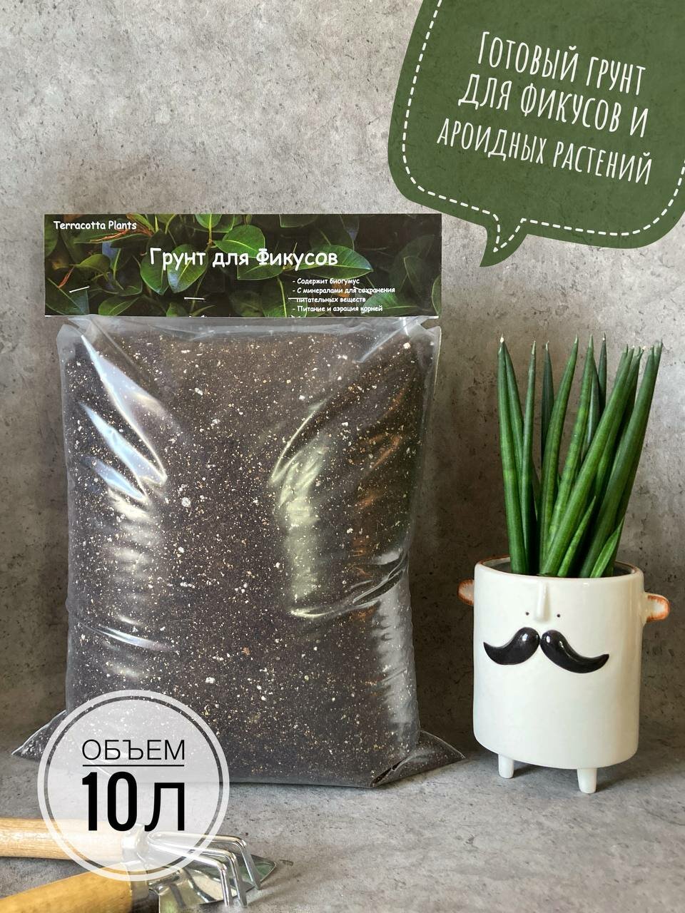 Готовый грунт для Фикусов и ароидных растений Terracotta Plants, 10 литров