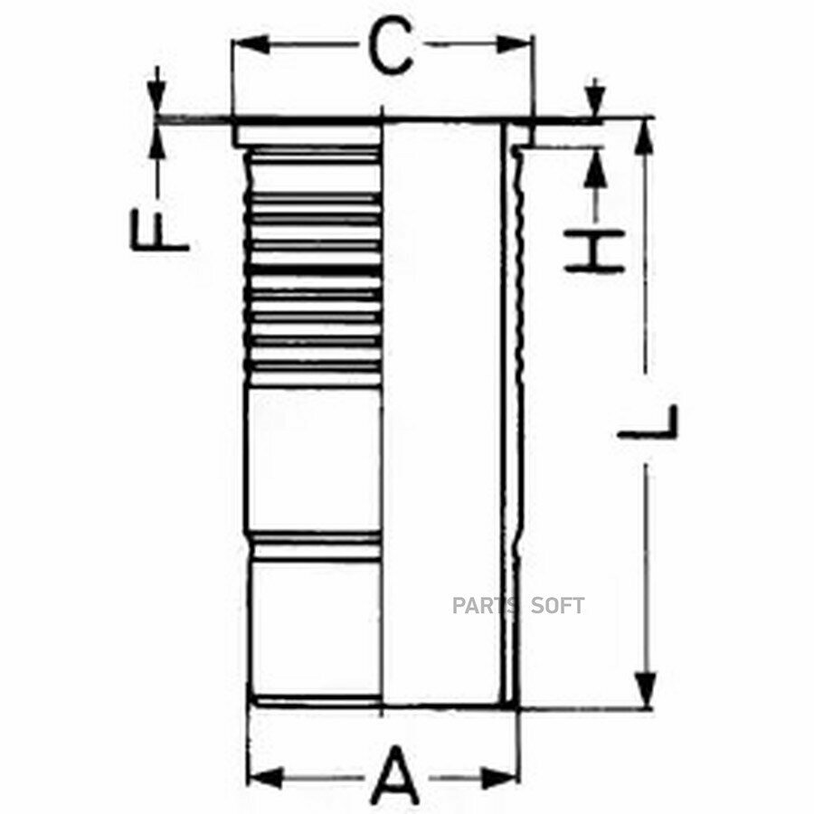 Гильза цилиндра сухая FKM/FPM WET CYLINDER LINER VOLVO 120 от официального дистрибьютора, KOLBENSCHMIDT, артикул 89175110
