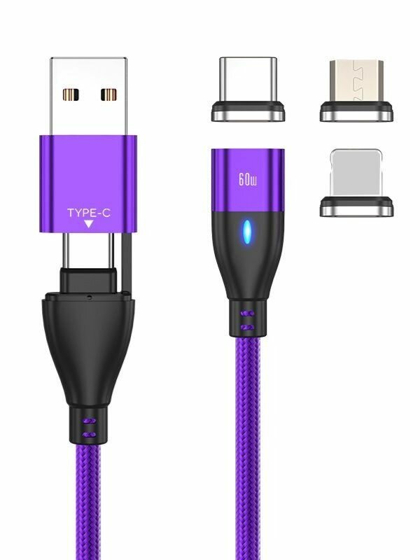 SENYAN Кабель для мобильных устройств Apple Lightning, 1 м, фиолетовый