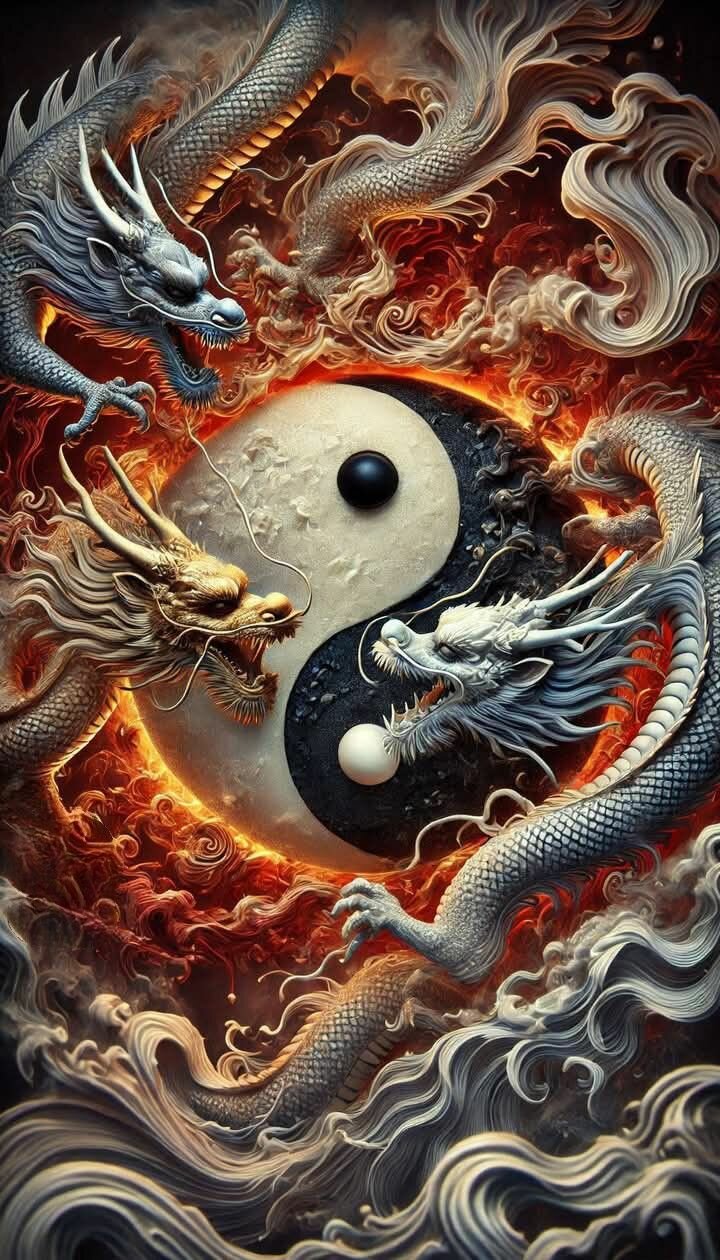 Алмазная живопись "Мифический Дракон", 5D, круглая, 40x50 см. Производитель: Brose Art.