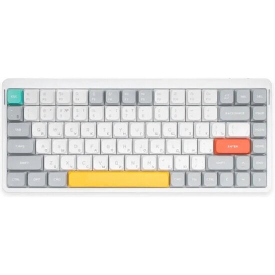 Клавиатура беспроводная Nuphy QMK Halo75 V2 Ionic White, RGB, Hot Swap, Raspberry Switch