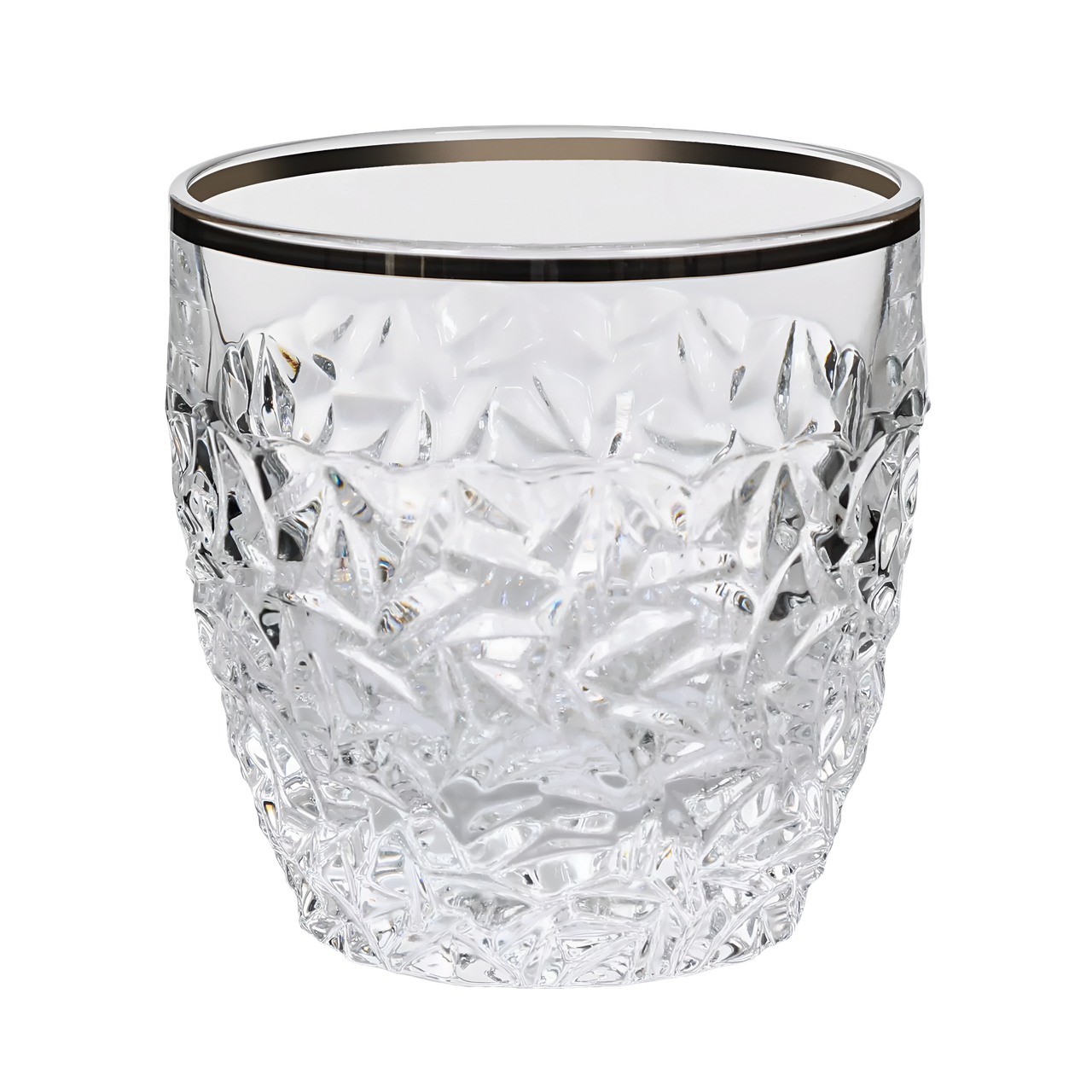 Стакан для виски "NICOLETTE", декор "Отводка платина"; 350 мл (набор 6 шт.), Bohemia Jihlava/ ИПХ110