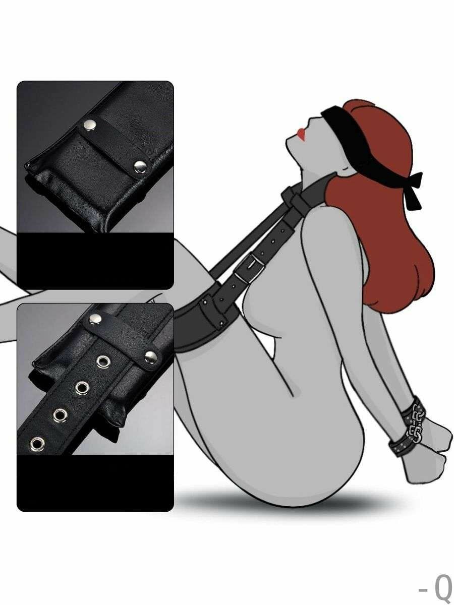 Бондаж БДСМ. Ремни для фиксации ног и шеи. Игрушки для взрослых